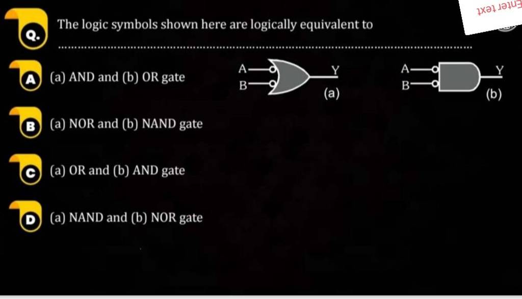 The logic symbols shown here are logically equivalent to 7×∂+1θ+4∃ Q. (A)..