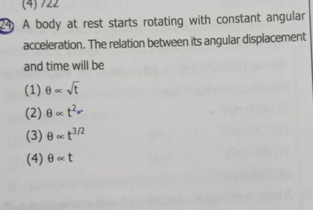 A Body At Rest Starts Rotating With Constant Angular Acceleration The R
