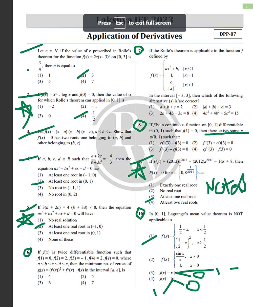 6 If F X Is Twice Differentiable Function Such That F 1 0 F 2 2 F 3 −