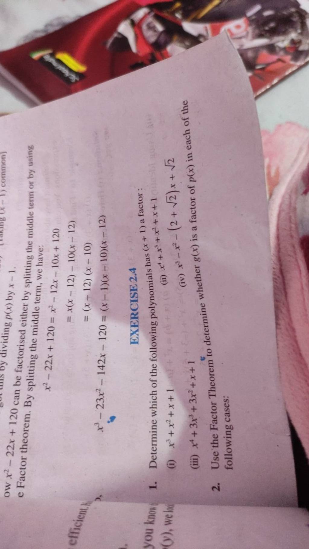 Ow X2 22x 120 Can Be Factorised Either By Splitting The Middle Term Or By ow-x2-22x-120-can-be-factorised-either-by-splitting-the-middle-term-or-by