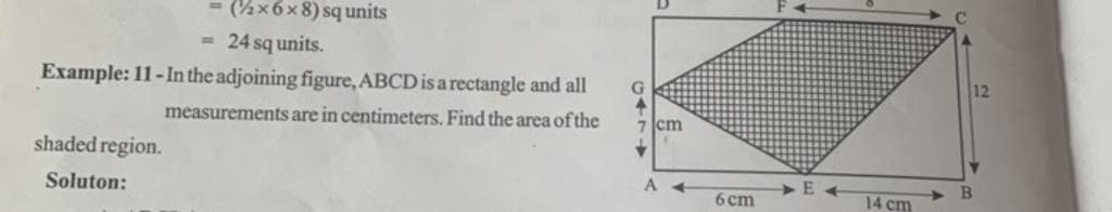 =24 sq units. Example: 11 - In the adjoining figure, ABCD is a rectangle =24 sq units. Example: 11 - In the adjoining figure, ABCD is a rectangle