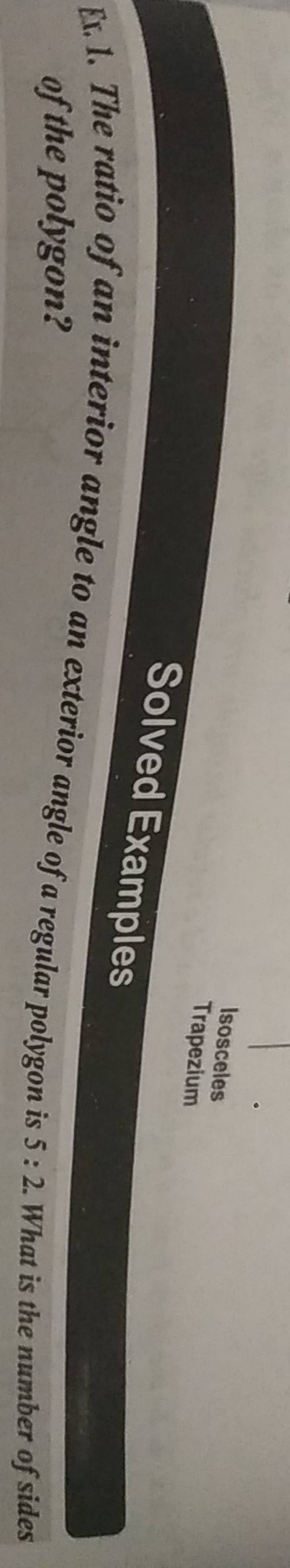 Isosceles Trapezium Solved Examples [1.1. The ratio of an interior angle