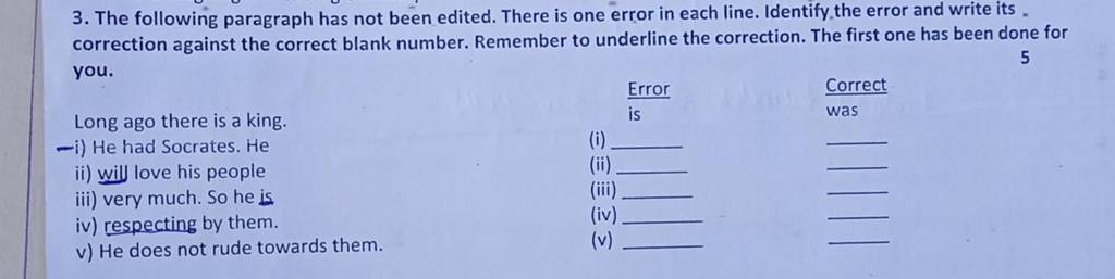 3. The following paragraph has not been edited. There is one error in eac.. 3. The following paragraph has not been edited. There is one error in eac..
