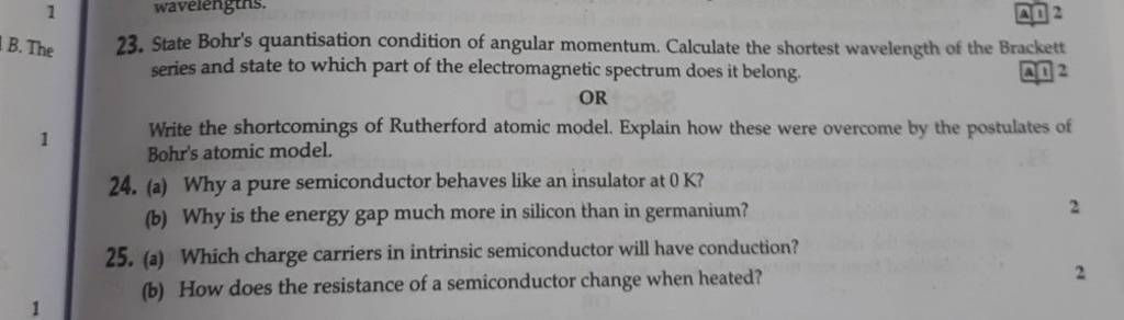 Ap 2 23 State Bohrs Quantisation Condition Of Angular Momentum Calcul
