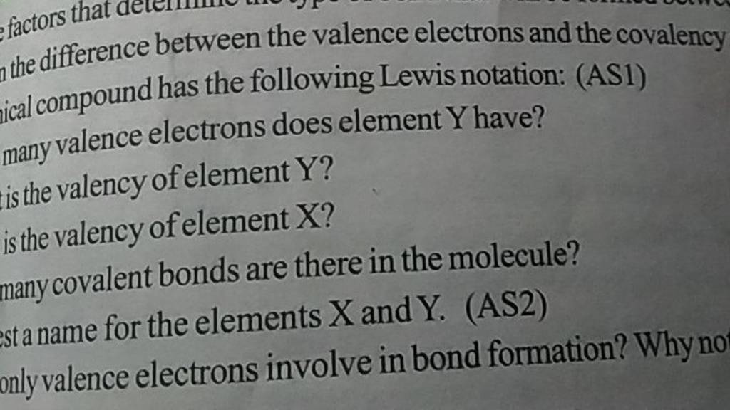the difference between the valence electrons and the covalency ical compo..