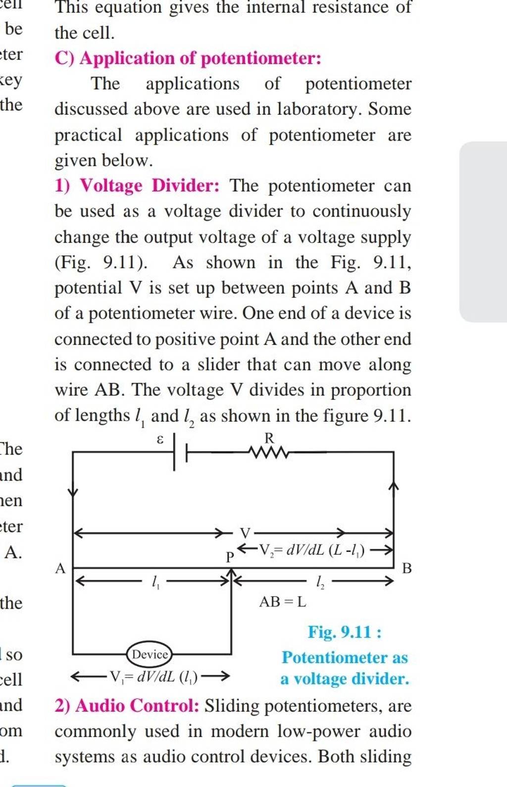 This equation gives the internal resistance of be the cell. C) Applicatio..
