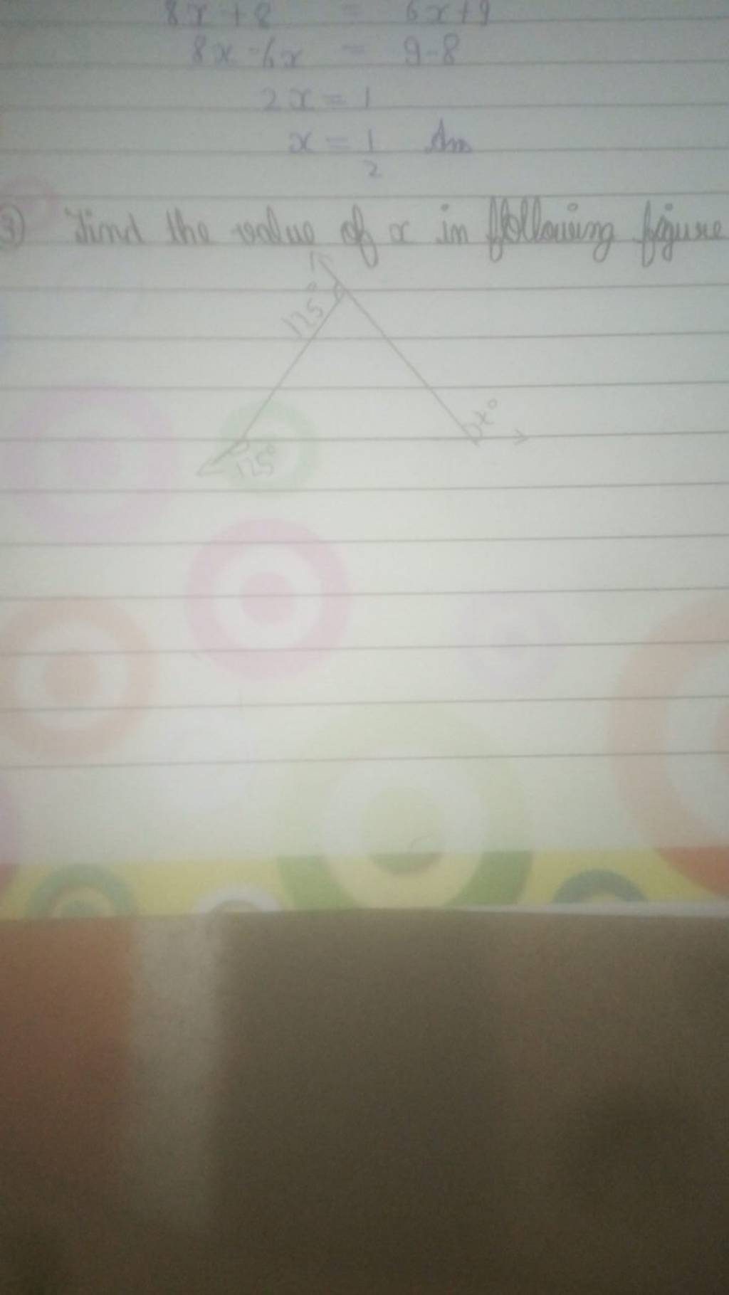 Find the value of x in following figure | Filo