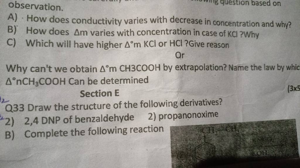 Observation A How Does Conductivity Varies With Decrease In Concentrati 1961