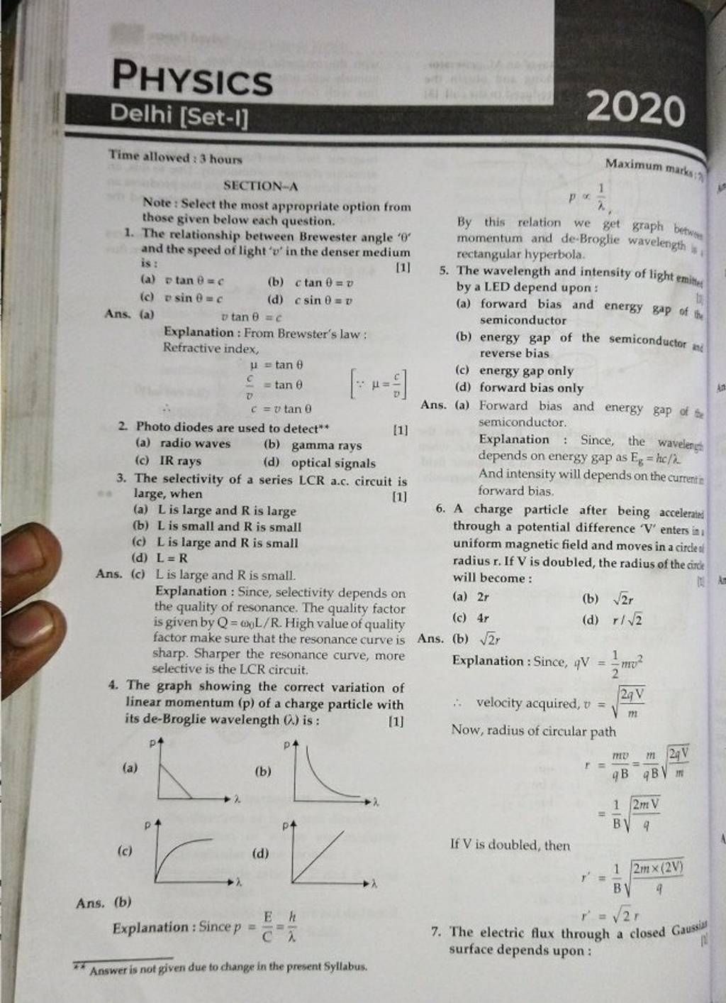 Explanation Since Q V 21 Mv2 4 The Graph Showing The Correct Variatio