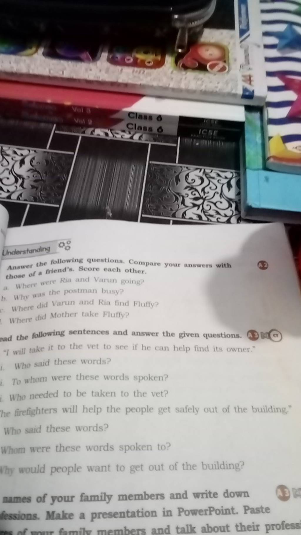 Understanding Answer the following questions. Compare your answers with t..