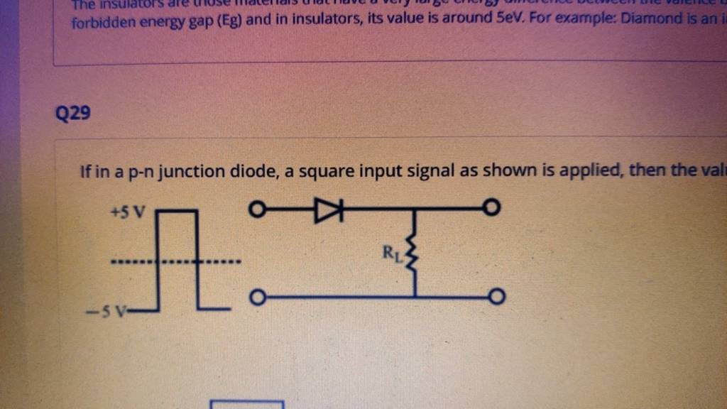 forbidden energy gap (Eg) and in insulators, its value is around 5eV. For..