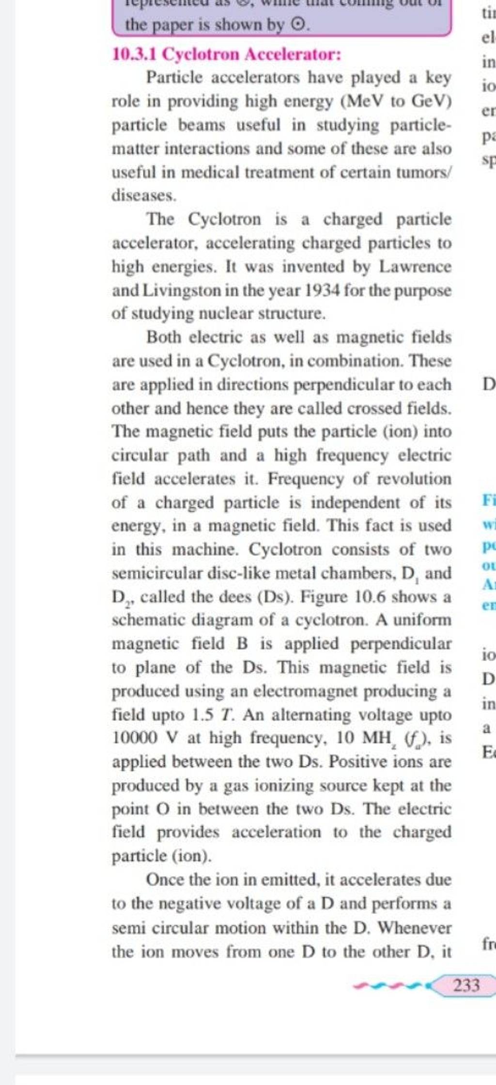 The Paper Is Shown By ⊙ 10 3 1 Cyclotron Accelerator Particle Accelerat