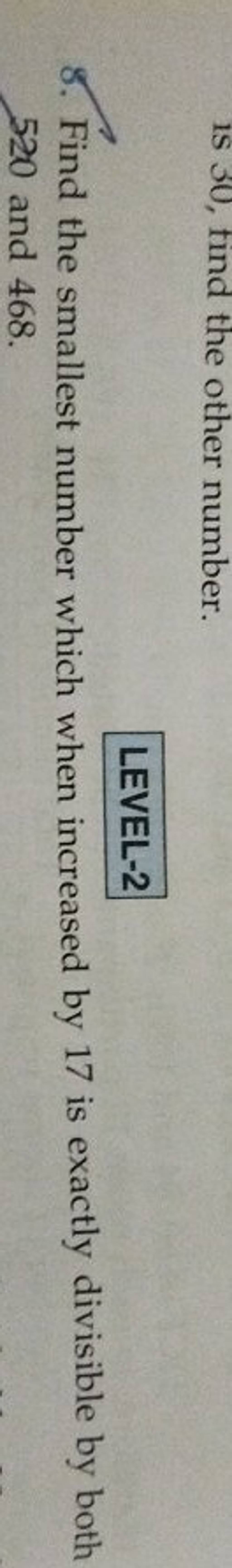 Is 30 Find The Other Number LEVEL 2 8 Find The Smallest Number Which is-30-find-the-other-number-level-2-8-find-the-smallest-number-which