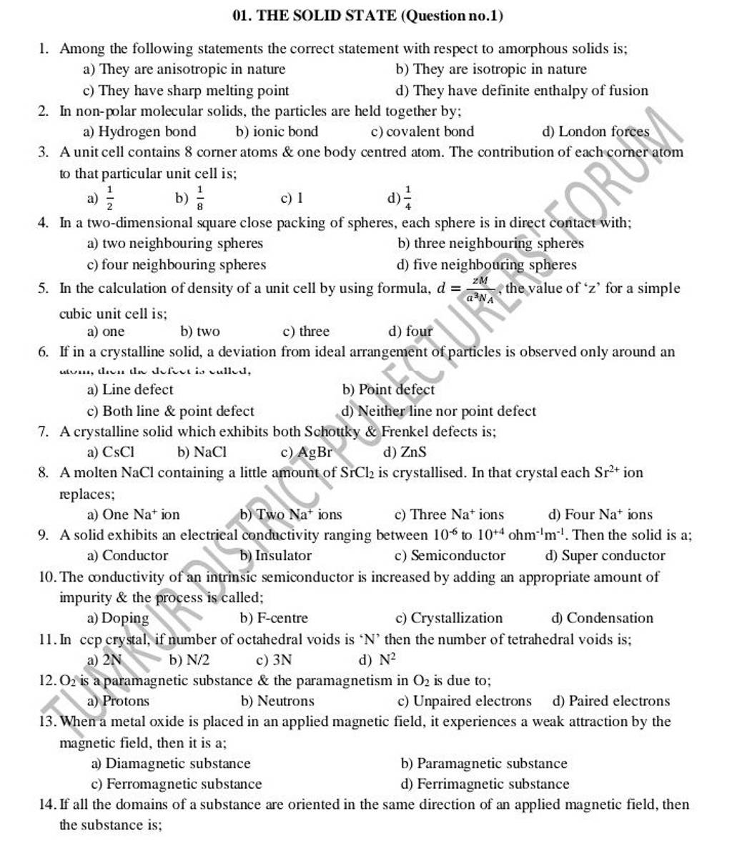O2 Is A Paramagnetic Substance And The Paramagnetism In O2 Is Due To 