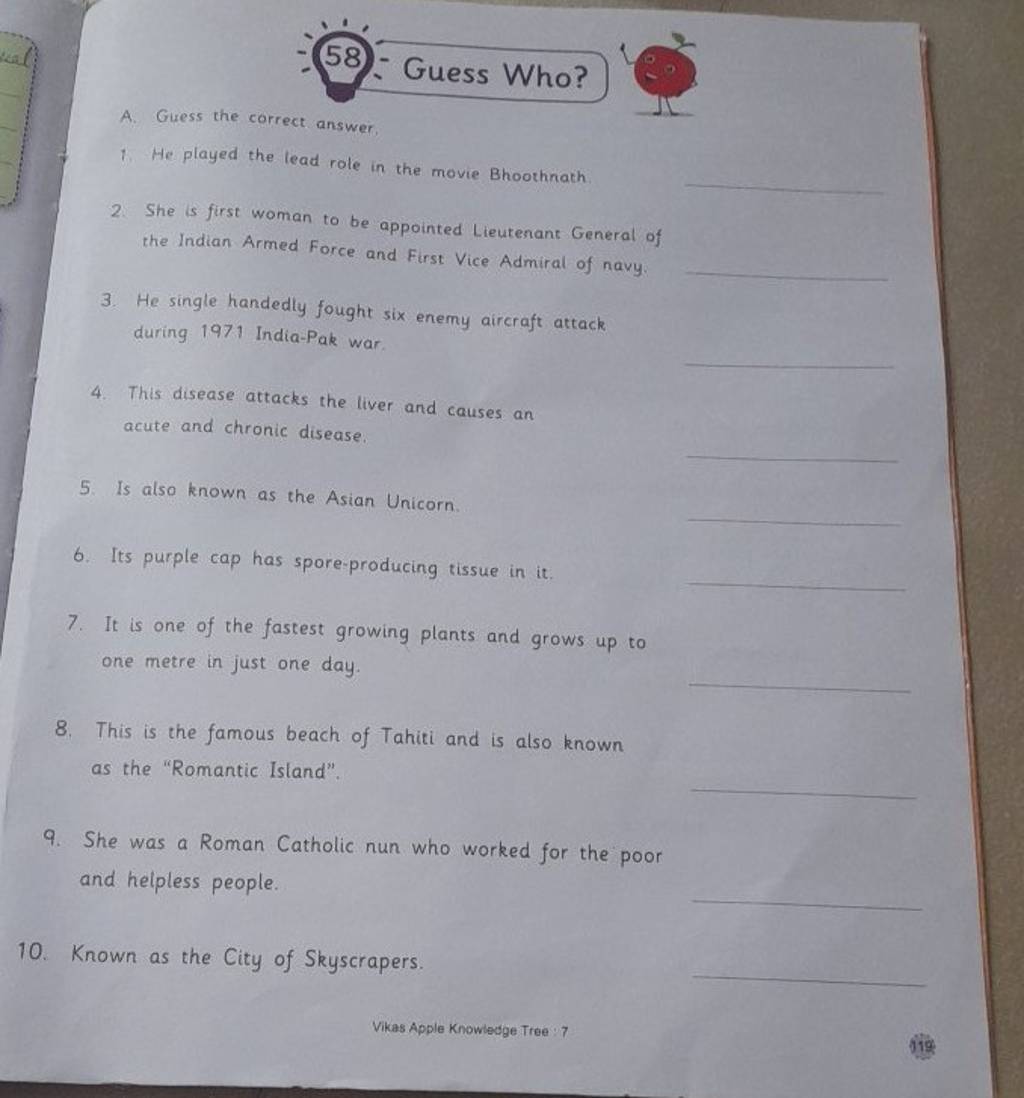 Guess Who? A. Guess the correct answer. | Filo