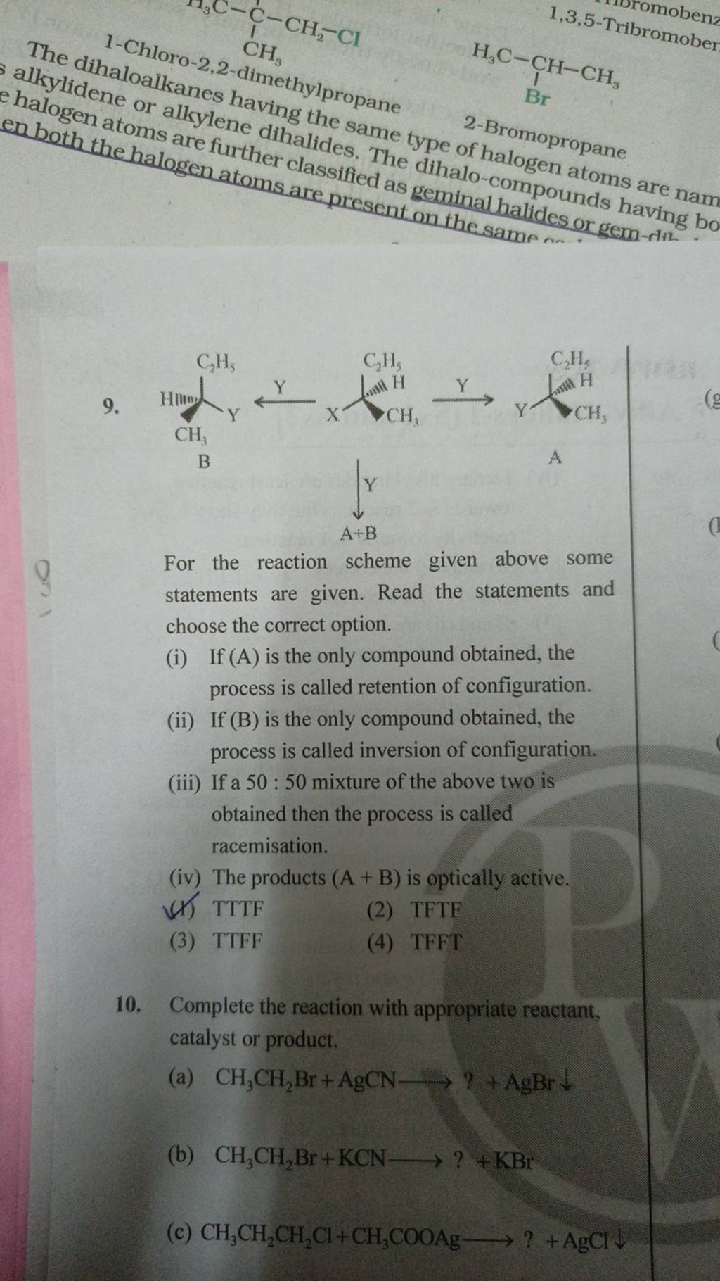 1-Chloro-2, CC3 CH2 −CI The dihaloalkane-2-dimethylpropane alkylidene or..