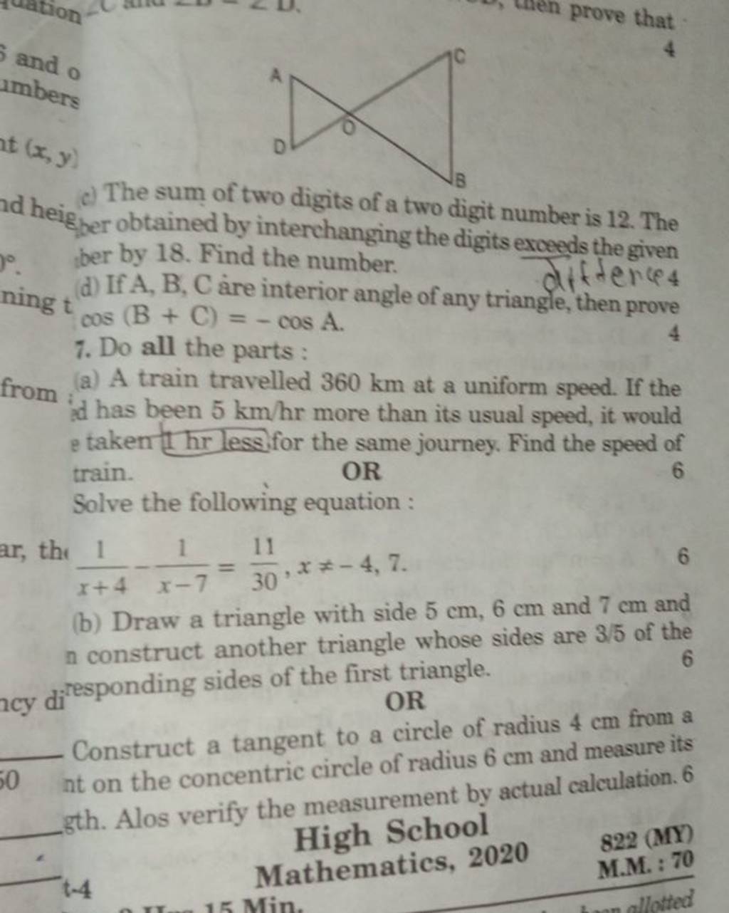 c) The sum of two digits of a two digit number is 12. The gher obtained b.. c) The sum of two digits of a two digit number is 12. The gher obtained b..