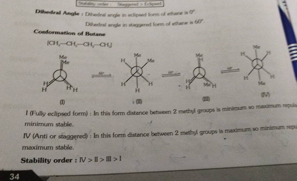 Dihedral Angles s Dhedrat angle in eclipsed form of ethane is 08. Dhhedra..