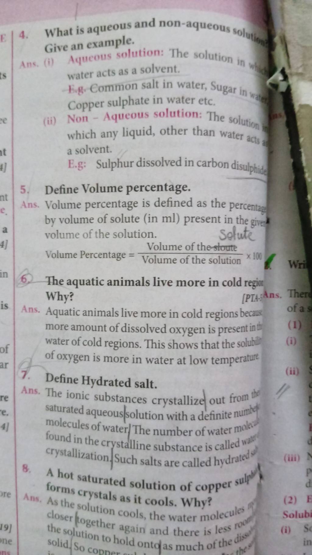 Non Aqueous Solution