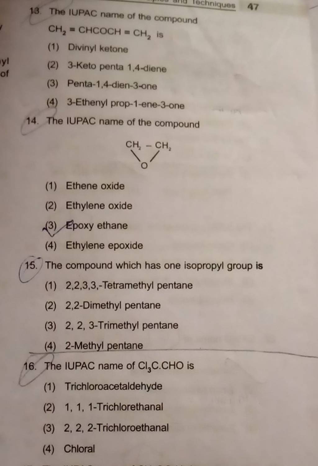 The IUPAC name of the compound | Filo