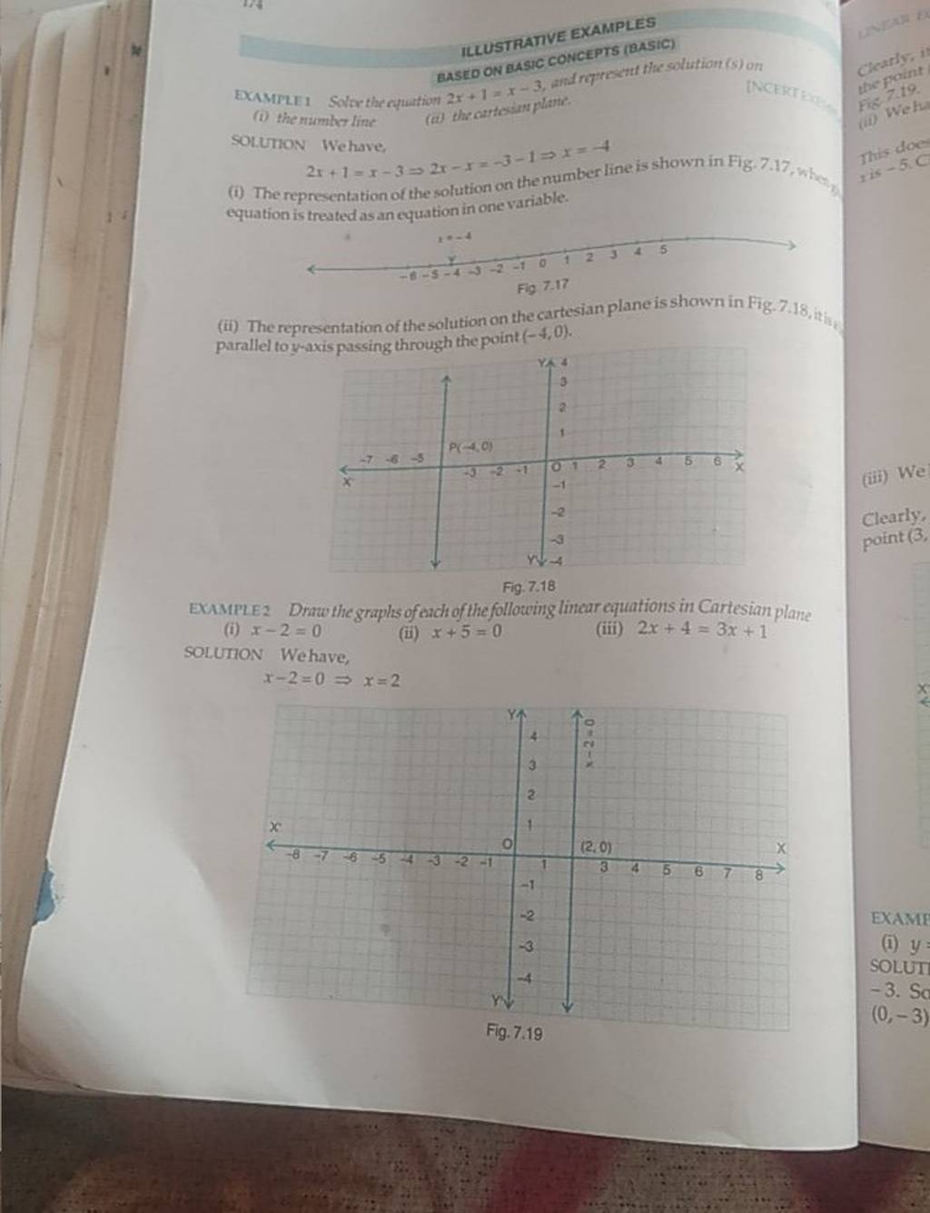 (1) the number line SOLUTION Wehave, EXAMPLE1 Solve the equation 2x+1=x-3..
