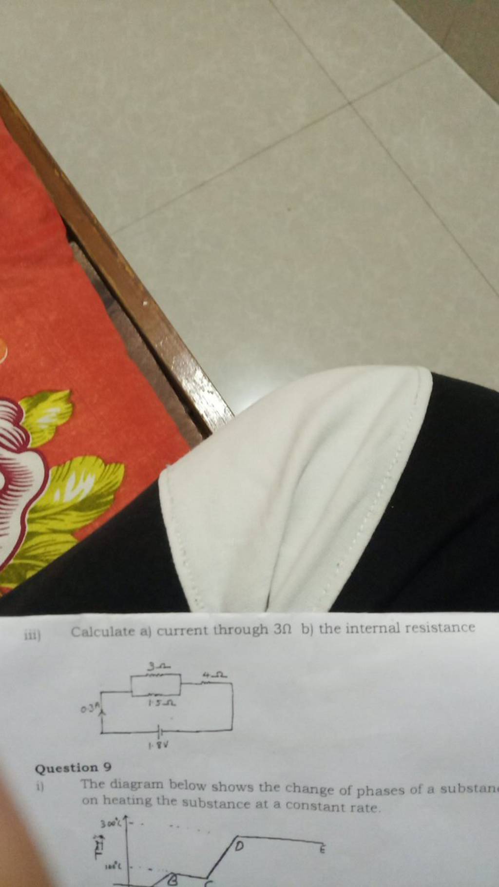 Iii Calculate A Current Through 3Ω B The Internal Resistance Question