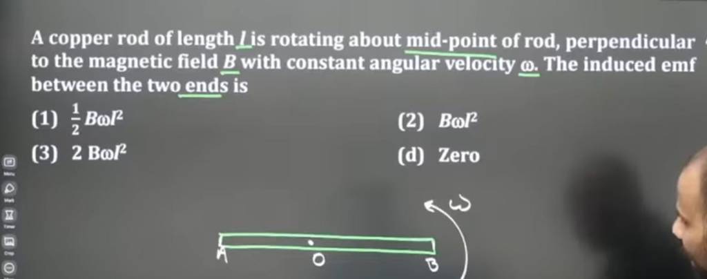 To The Magnetic Field B With Constant Angular Velocity ω The Induced E