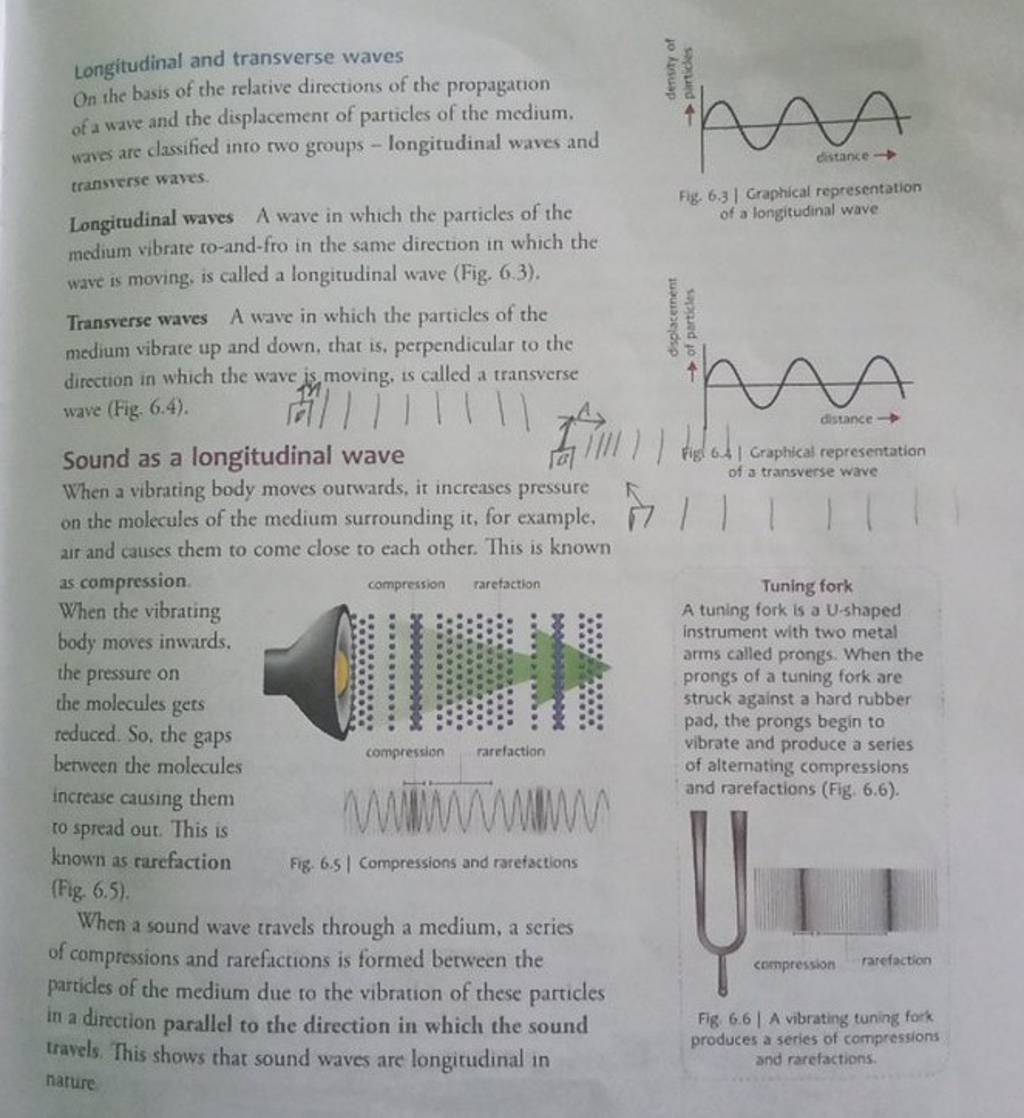 Longitudinal and transverse waves On the basis of the relative directions..