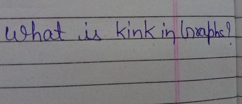 What is kink in loraphe? | Filo