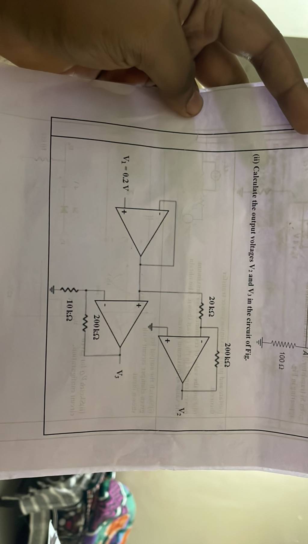 V 02 V Ii Calculate The Output Voltages V2 And V3 In The Circuit Of 7865