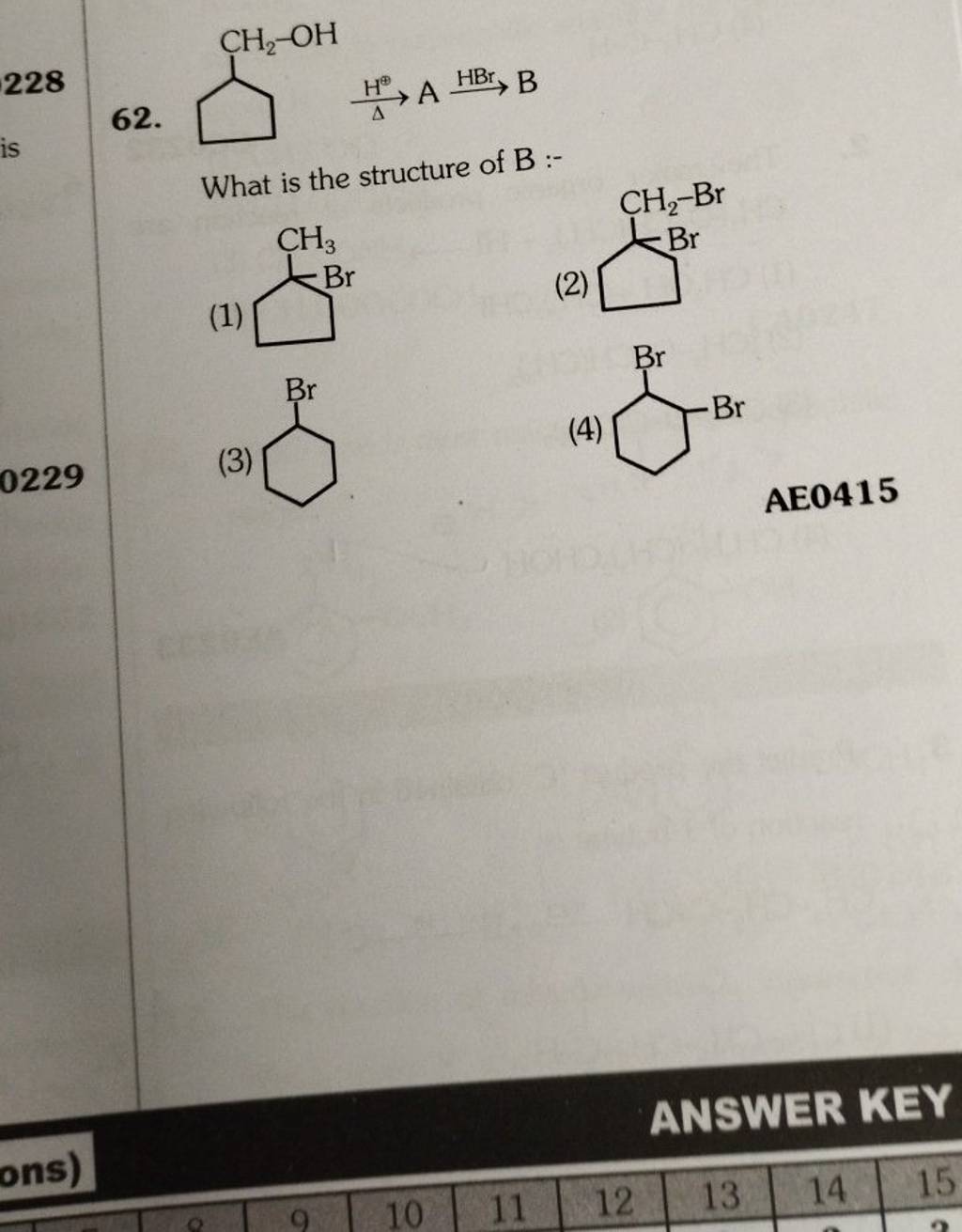 What is the structure of B :- | Filo