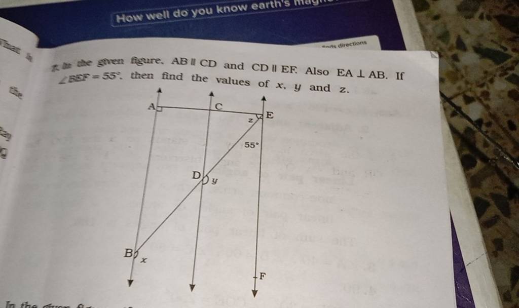 How Well Do You Know Earths 7 The Goven Figure Ab∥cd And Cd∥ef Also E
