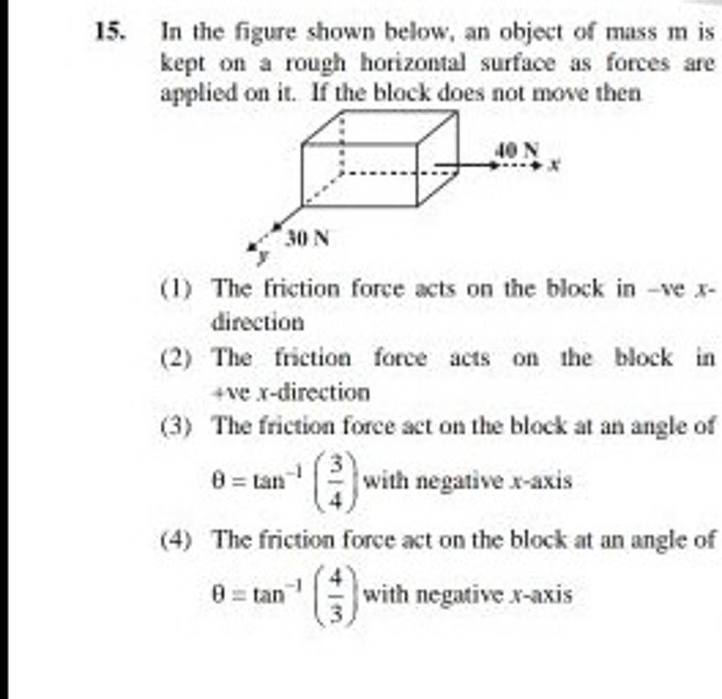 In the figure shown below, an object of mass m is kept on a rough horizon..