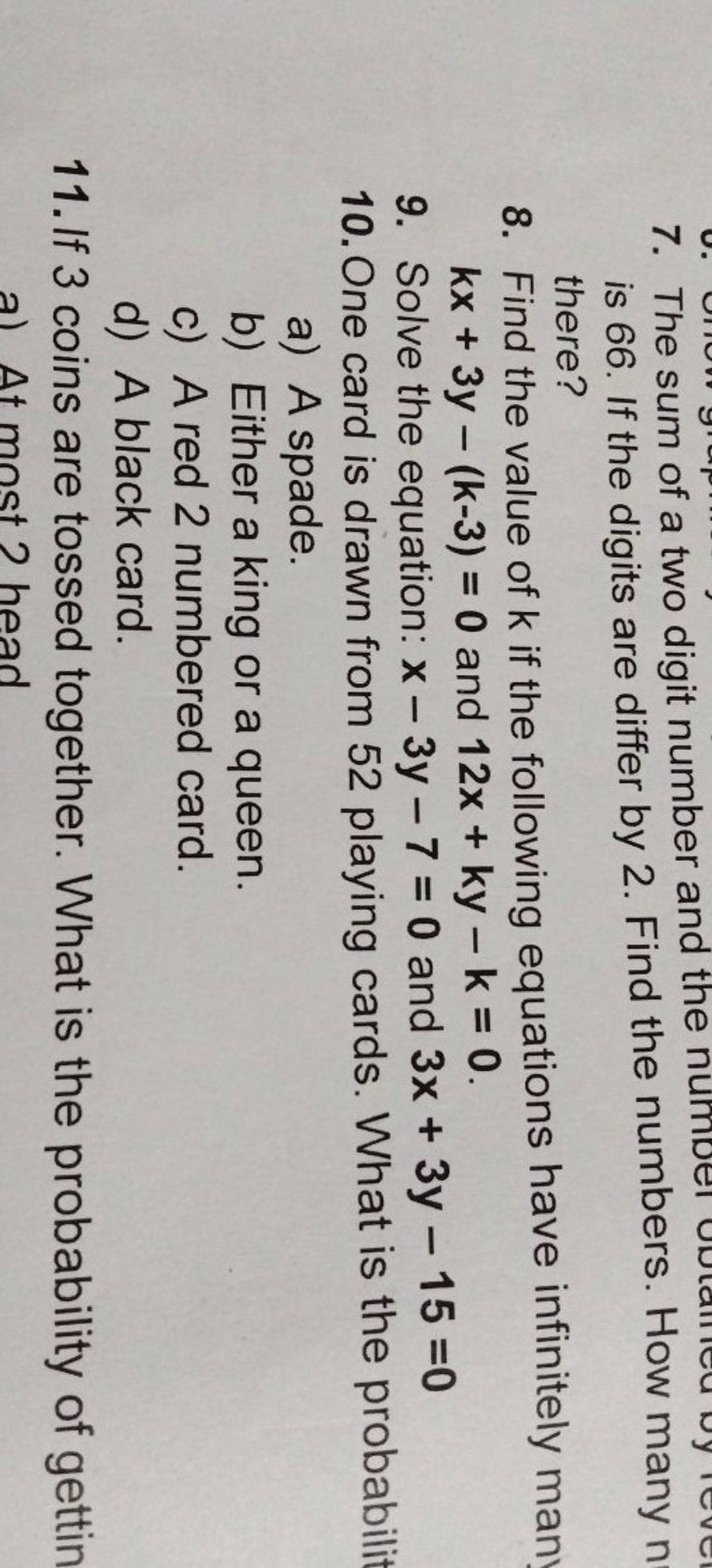 7 The Sum Of A Two Digit Number And The Is 66 If The Digits Are Differ