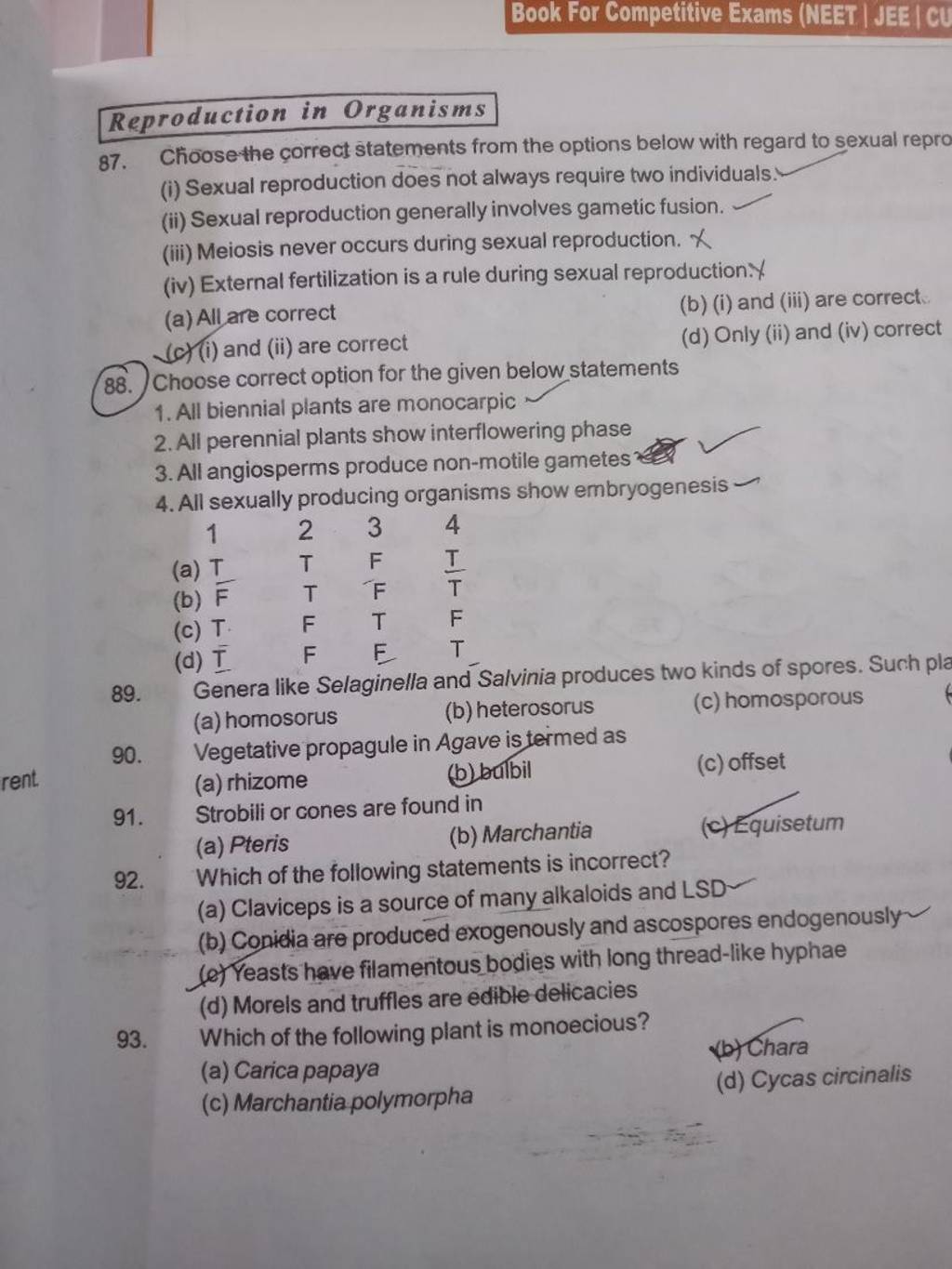 Choose correct option for the given below statements 1. All biennial plan..