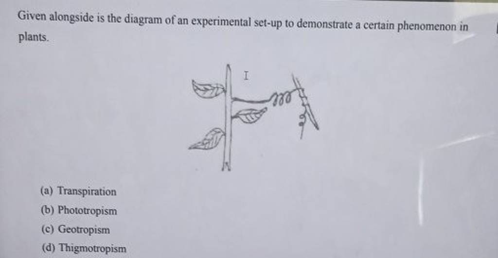 Given Alongside Is The Diagram Of An Experimental Set Up To Demonstrate A