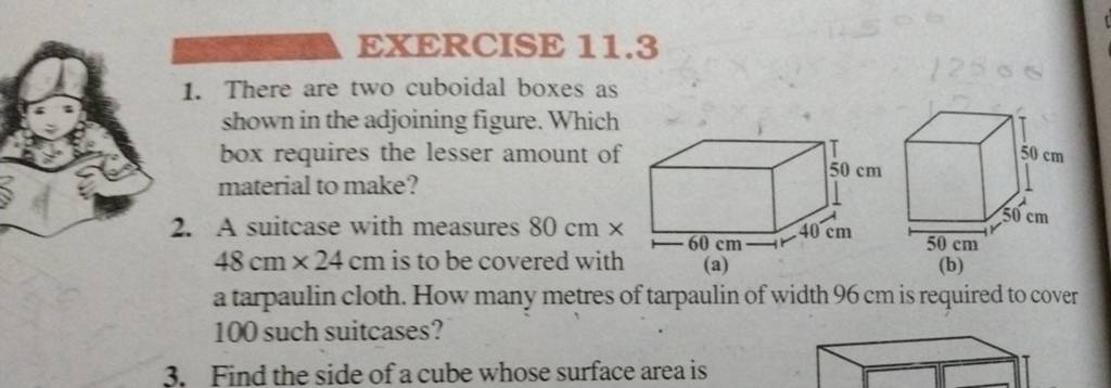 Exercise 11 3 1 There Are Two Cuboidal Boxes As Shown In The Adjoining F