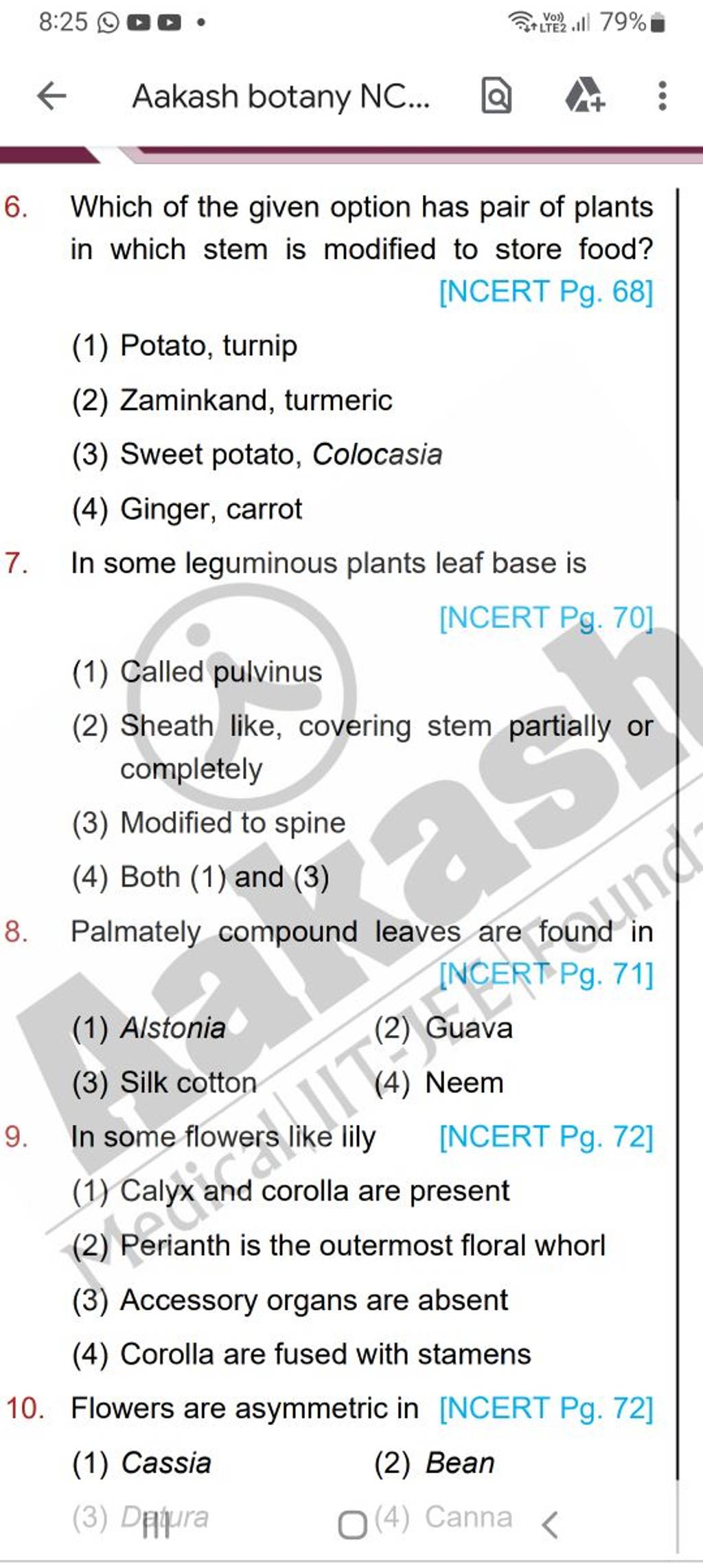 In some leguminous plants leaf base is [NCERT Pg. 70] | Filo
