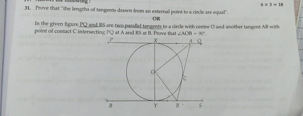 31 Prove That The Lengths Of Tangents Drawn From An External Point To A
