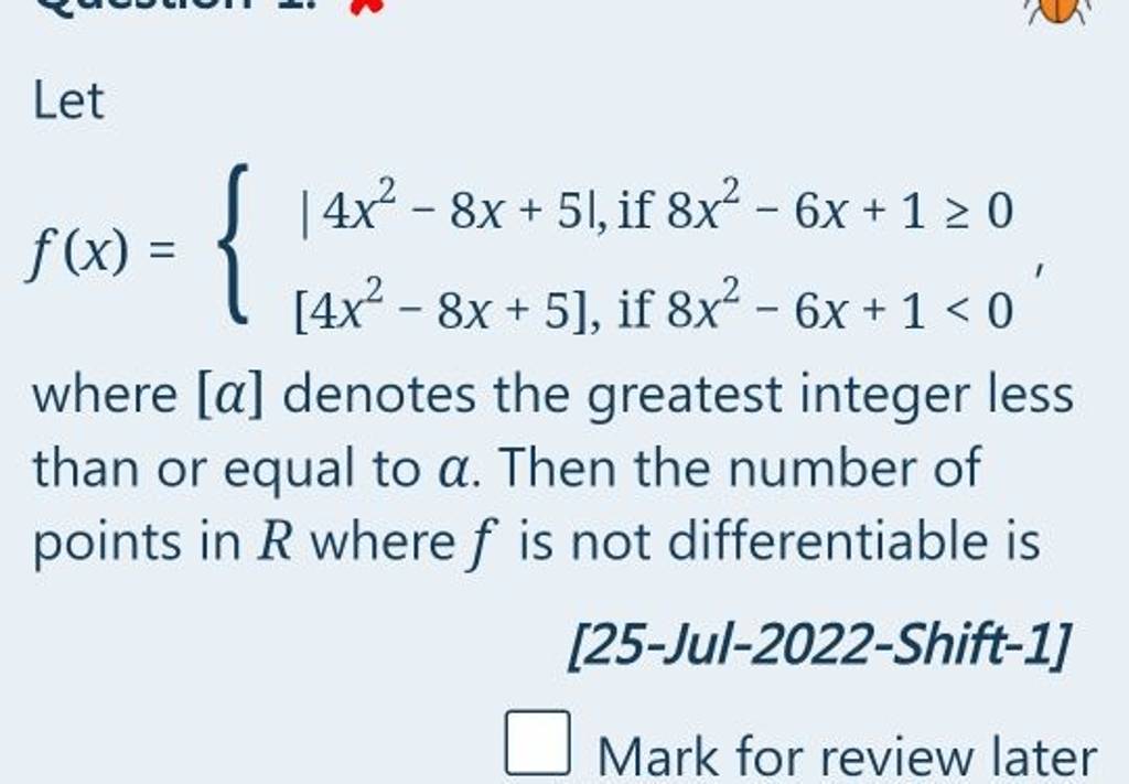 Let \[ f(x)=\left\{\begin{array}{l} \left|4 x^{2}-8 x+5\right|, \text { i.. Let \[ f(x)=\left\{\begin{array}{l} \left|4 x^{2}-8 x+5\right|, \text { i..