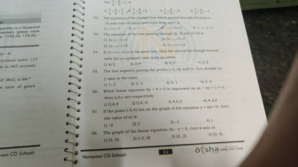 The Equation Of The Line Passing Through 2 3 And 5 12 Is Filo