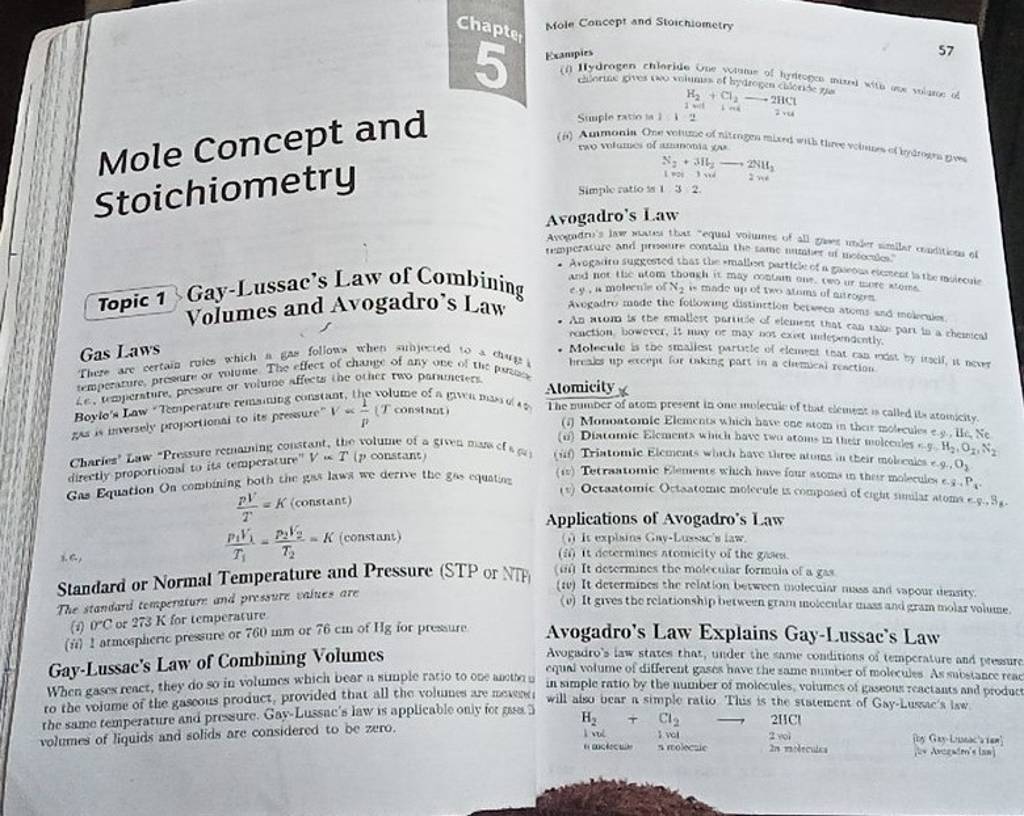 Mole Concept and Chapte, Mole Concept and Stoichiometry Exampies stoichio..