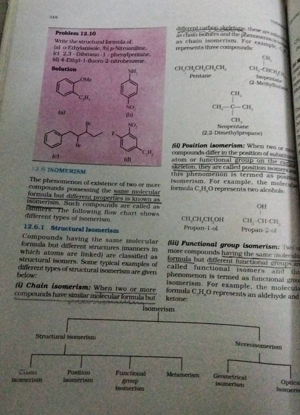 Problem 12.10 Write the structural formula of: (a) o-Ethylanisole, (b) p-..