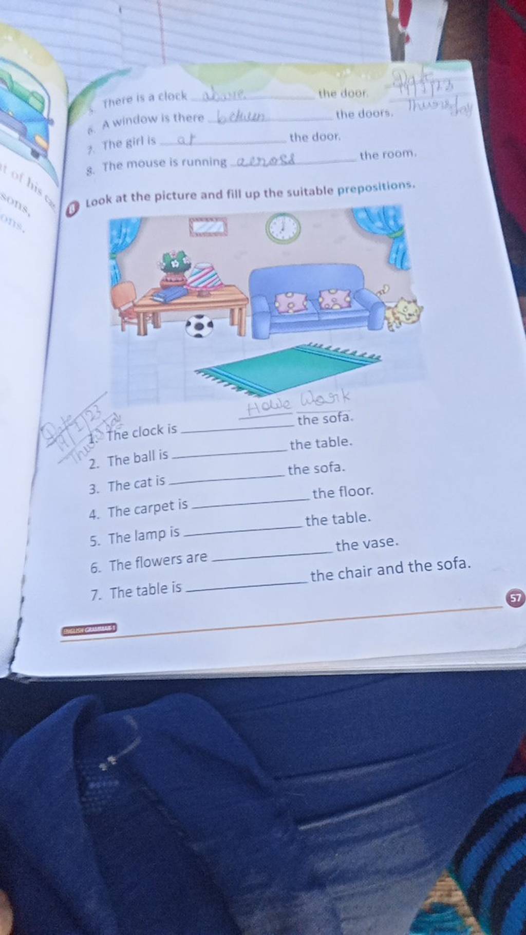 Look At The Picture And Fill Up The Suitable Prepositions Filo