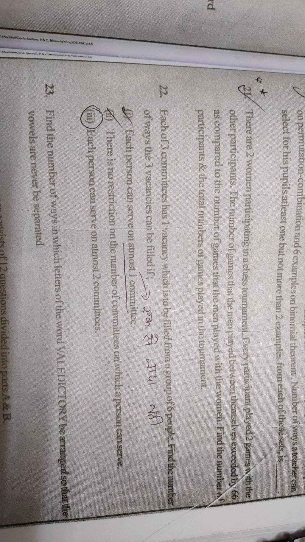 On Permutation Combination And 6 Examples On Binomial Theorem Number Of