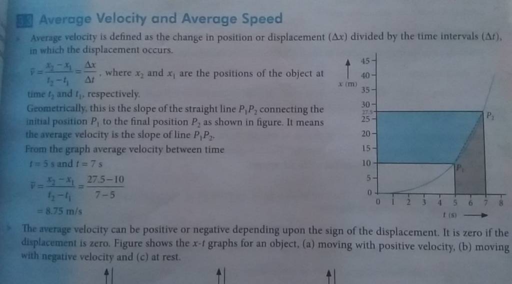 33. Average Velocity and Average Speed 2. Average velocity is defined as