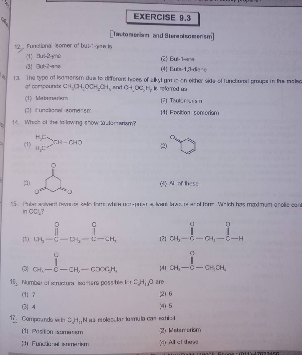 Compounds with C4 H11 N as molecular formula can exhibit | Filo