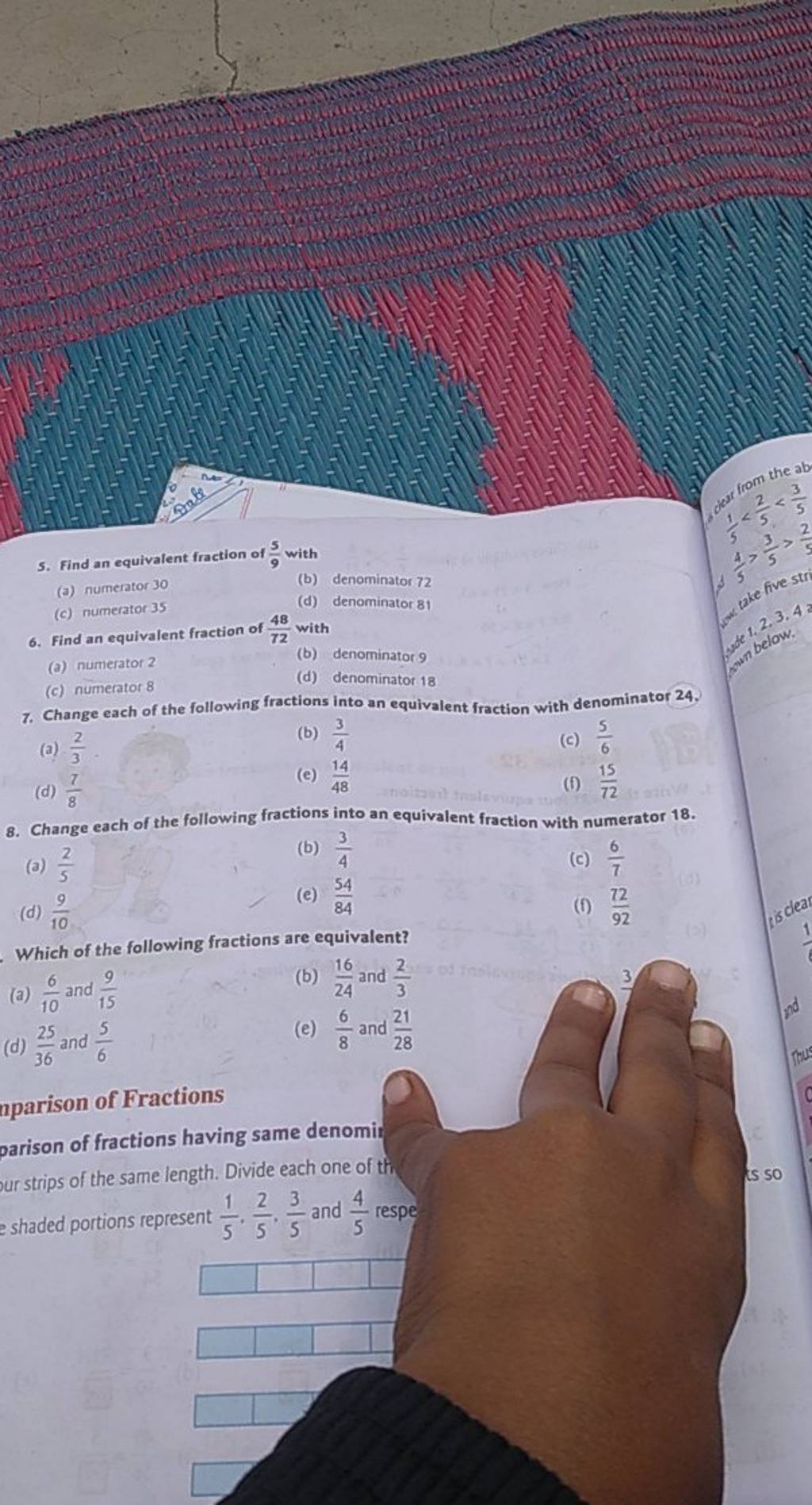 5 Find An Equivalent Fraction Of 95 With a Numerator 30 b Denominat 5-find-an-equivalent-fraction-of-95-with-a-numerator-30-b-denominat