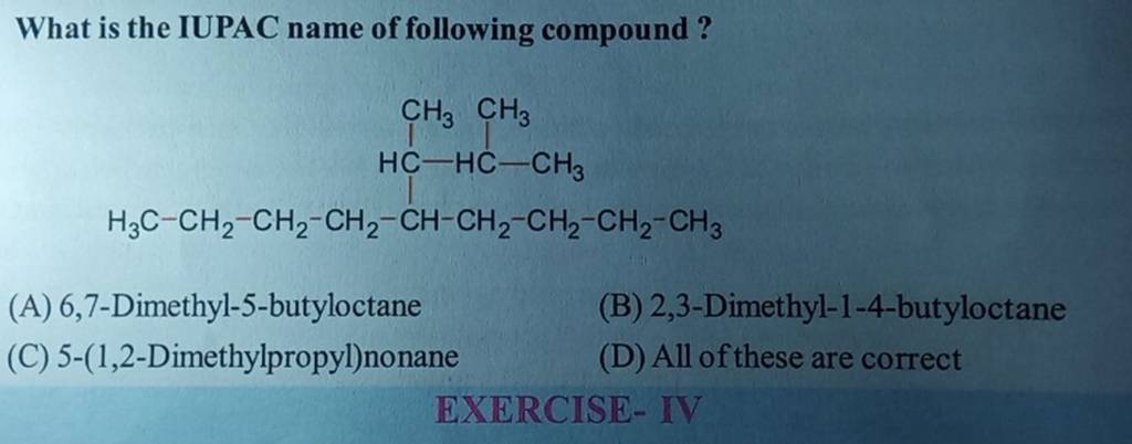 What is the IUPAC name of following compound? | Filo