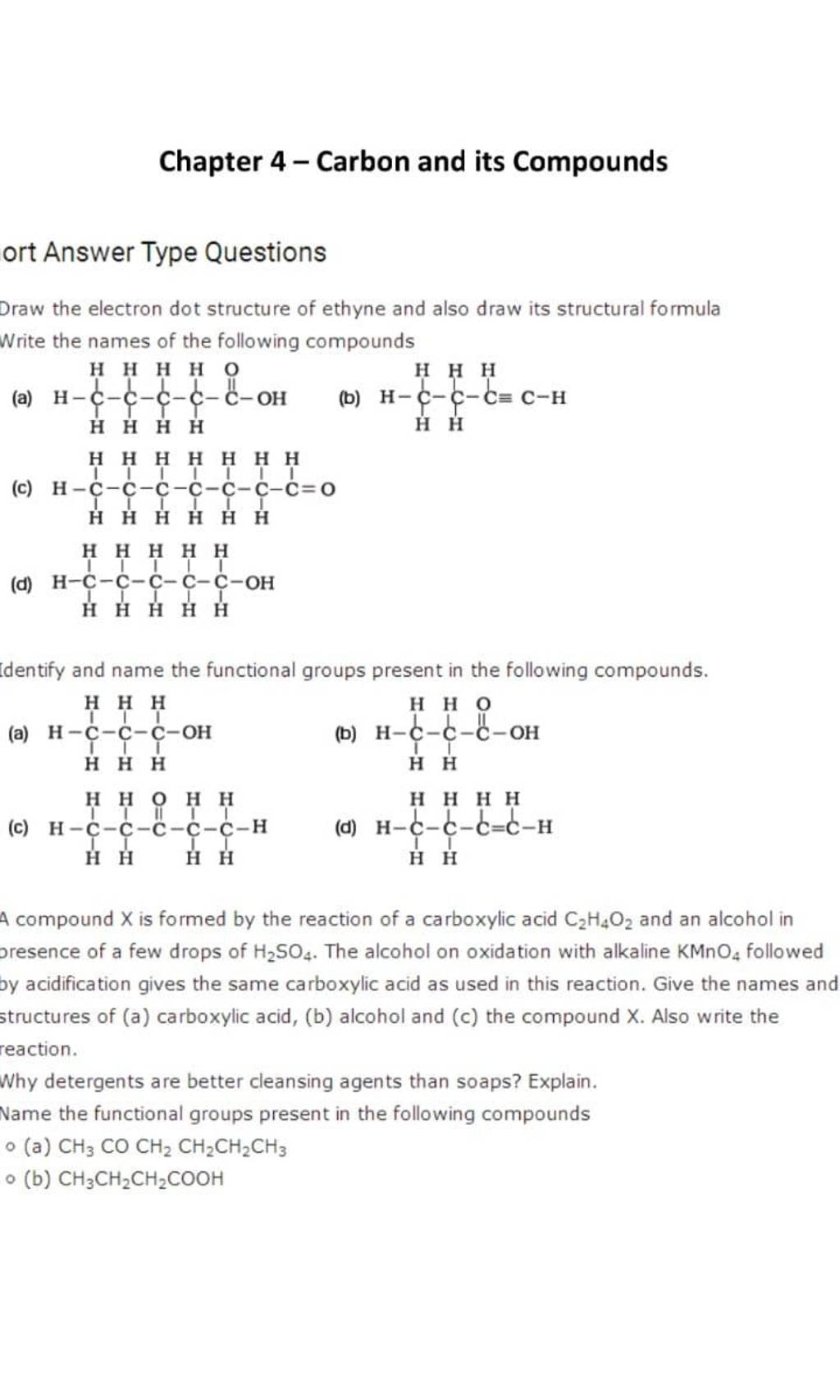 A compound X is formed by the reaction of a carboxylic acid C2 H4 O2 and..